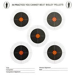 Bisley 17cm 5 Target Card Targets - BIT5ECL