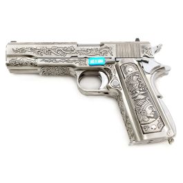 WE Double Barrel 1911 Floral Pattern 6mm Gas Blow Back Pistol RIF GBB
