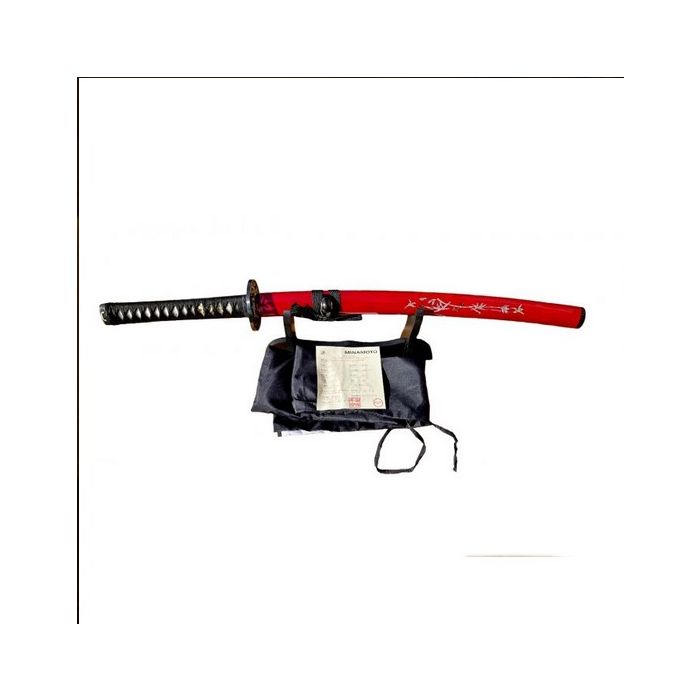 Shogun's Red Rage Wakisashi with 1095 Makuri Lamination