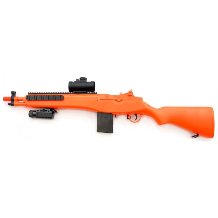 Double Eagle M305 M14 Style Orange 6mm BB Single-Shot Assault Rifle Two ...