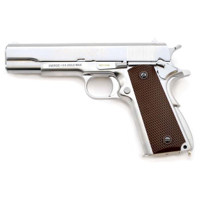 Nickel 1911 Blank Gun Replica, 42% OFF