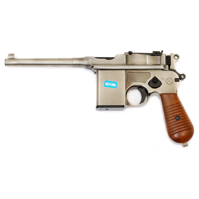 WE M712 Mauser Silver 6mm Airsoft GBB Pistol RIF